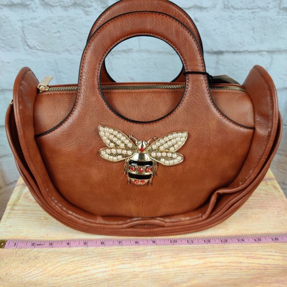 Soulfina | Bags | Soulfina Collection Womens Queen Honey Bee Vegan Faux Leather Preppy Purse ...